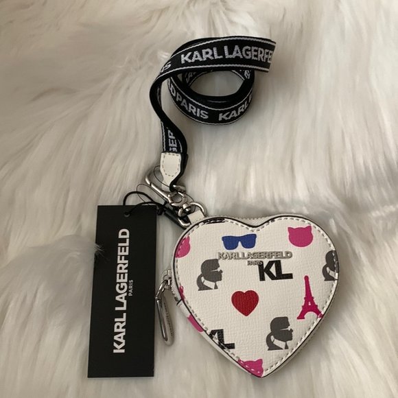 Karl Lagerfeld | Accessories | Karl Lagerfeld Paris Heart Lanyard Coin ...